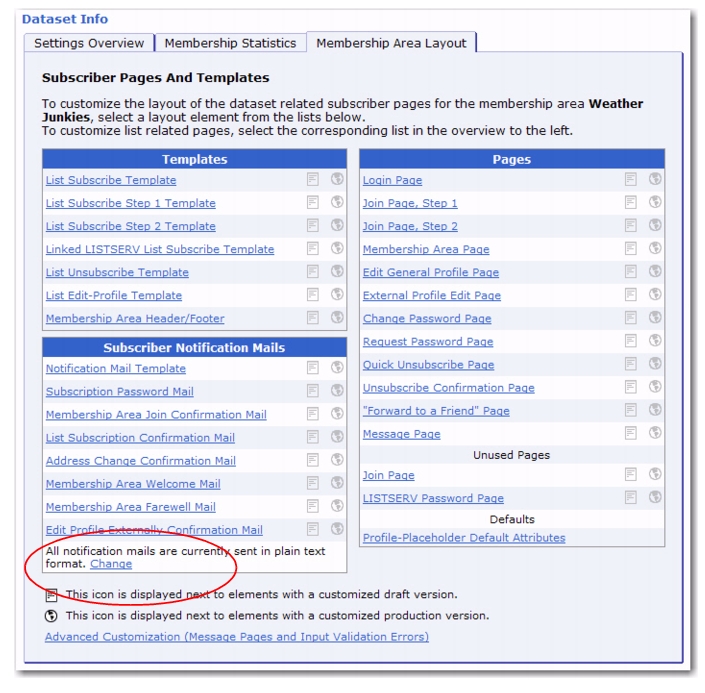 Customizing the Subscriber Interface